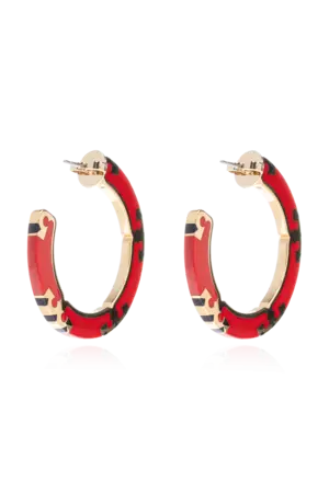 Tory Burch Round Logo Earrings