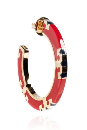 Tory Burch Round Logo Earrings