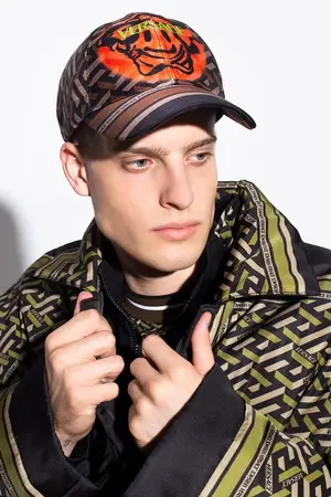Versace La Greca Silk Baseball Cap