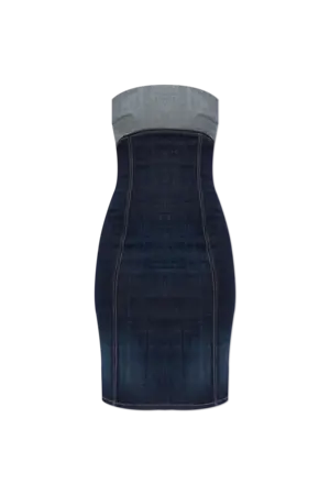 Dsquared2 Strapless Fitted Denim Dress