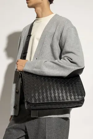 Bottega Veneta Shoulder Bag With Woven Pattern