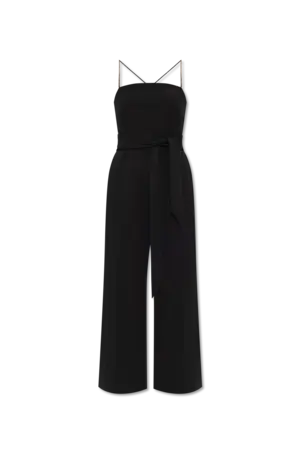 Kate Spade New York Jumpsuit With Crystal-embellished Straps - Black