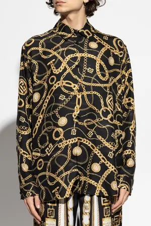 Balmain Silk Shirt With Print