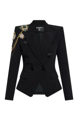 Balmain Blazer With Shimmering Appliqués