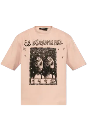 Dsquared2 T-shirt With Embroidered Pattern - Pink