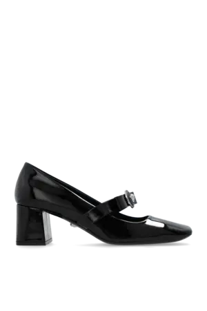 Versace Patent Leather Pumps With Logo Strap