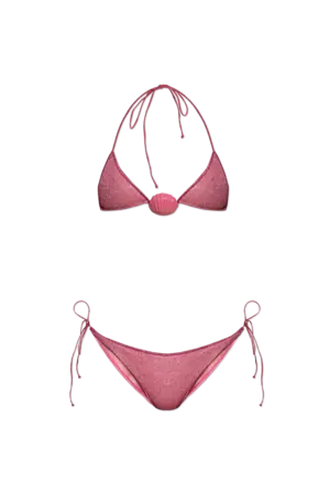 Oseree Two-piece Lurex Swimsuit - Pink