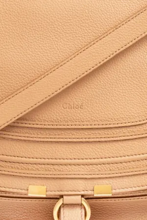 Chloé Marcie Medium Leather Shoulder Bag - Beige