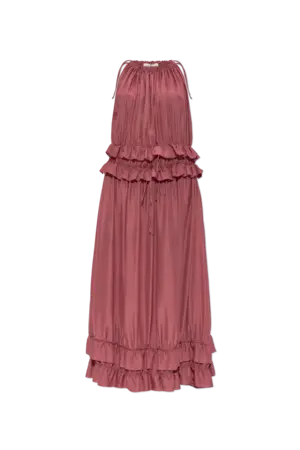 Chloé Silk Maxi Dress With Ruffles