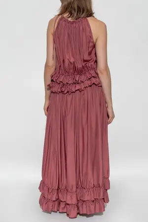 Chloé Silk Maxi Dress With Ruffles