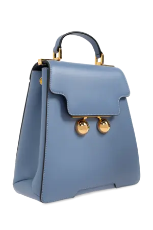 Marni Leather Trunkaroo Backpack - Blue
