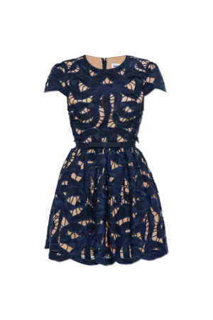 SELF-PORTRAIT Short-sleeve Embroidered Dress