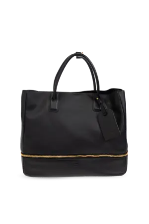 Moschino Leather Shopper Bag - Black