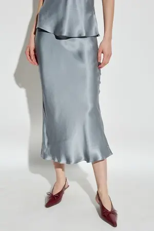 ANINE BING Silk Midi Skirt