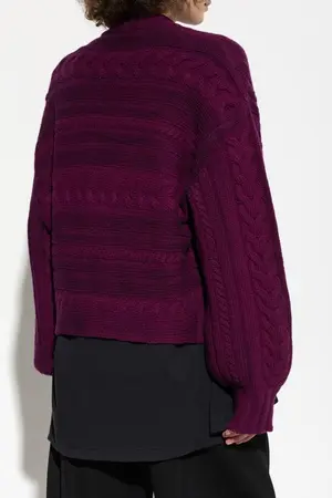 Attico Cable Knit Wool And Cashmere Sweater
