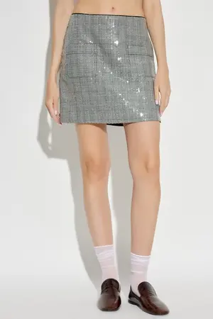 Zadig&Voltaire Jamie Sequin Houndstooth Mini Skirt