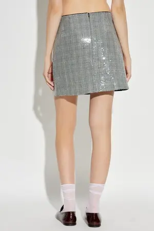 Zadig&Voltaire Jamie Sequin Houndstooth Mini Skirt