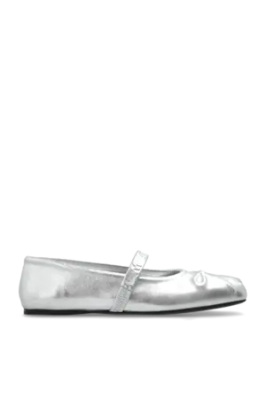 Marni Silver Tone Flats For Women