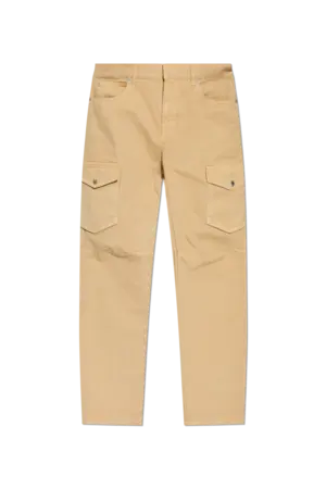 Balmain Cargo-style Cotton Pants - Beige