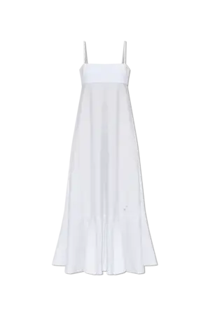 Moschino Strappy Maxi Dress With Goose Embroidery