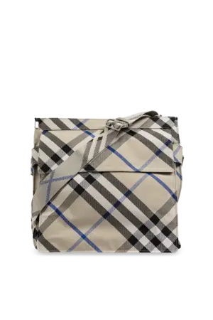 Burberry Check Pattern Shopper Bag - Grey