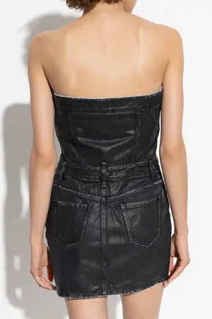 Dsquared2 Strapless Denim Mini Dress