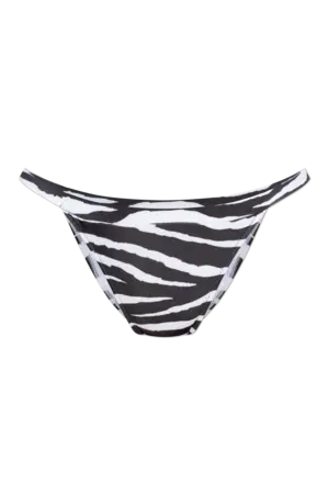 Moschino Striped Bikini Bottom - Black
