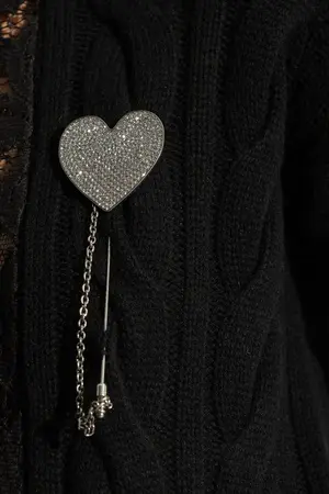 Moschino Heart-shaped Brooch