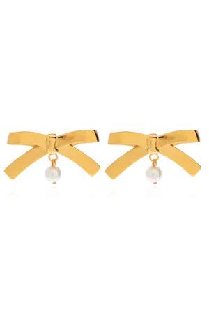 Moschino Bow-shaped Earrings - Gold