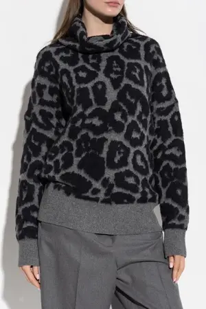 Stella McCartney Animal Motif Turtleneck - Grey
