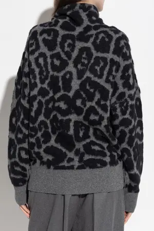 Stella McCartney Animal Motif Turtleneck - Grey