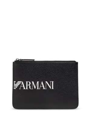 Emporio Armani Logo Shoulder Bag - Black