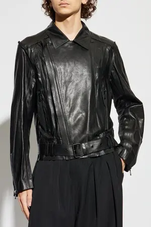 Balmain Lambskin Leather Biker Jacket