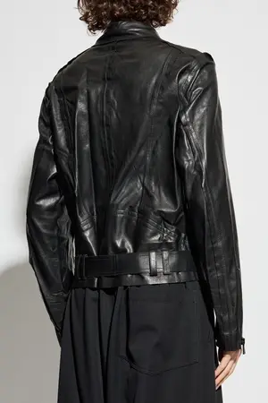 Balmain Lambskin Leather Biker Jacket