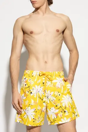 Palm Angels X Vilebrequin Tropical Print Swim Shorts