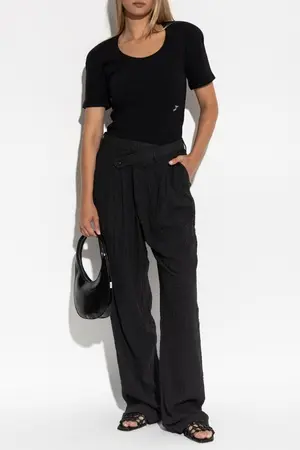 R13 Wool-trimmed Straight Leg Trousers