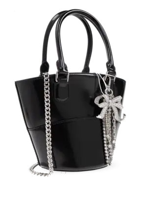 SELF-PORTRAIT Handbag With Bow Detail And Chain Strap