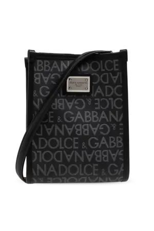 Dolce & Gabbana Shoulder Bag With Logo - Black