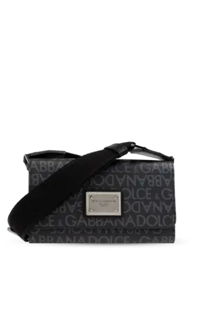 Dolce & Gabbana Shoulder Bag With Logo - Black