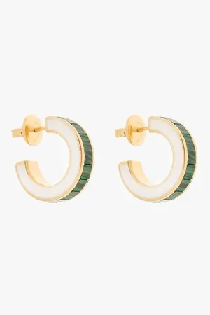 Bottega Veneta Hoop Earrings - White