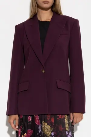 Versace Blazer With Pockets - Burgundy