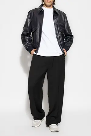 Givenchy Calfskin Leather Bomber Jacket - Black