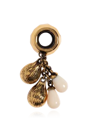 Chloé Brass Pendant With Cabochons And Faux Pearl Drops