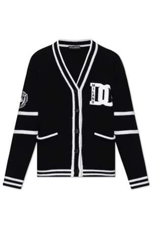 Dolce & Gabbana Wool Cardigan With Logo