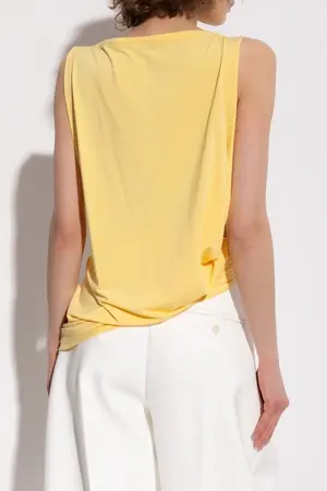 Jacquemus Asymmetrical Sleeveless Top With Drapery