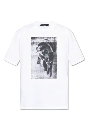 Versace T-shirt With Print - White