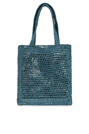 Chloé Raffia Shopper Bag - Blue