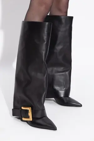 Balmain Leather Heeled Boots