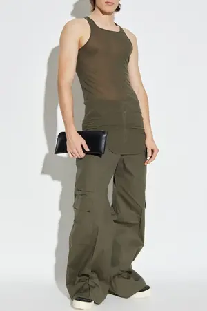 Rick Owens Ribbed Sleeveless Top - Green