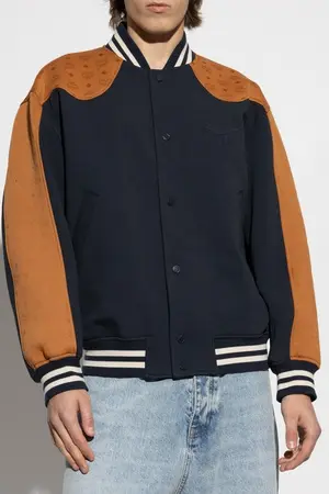 Mcm Monogram Insert Bomber Jacket